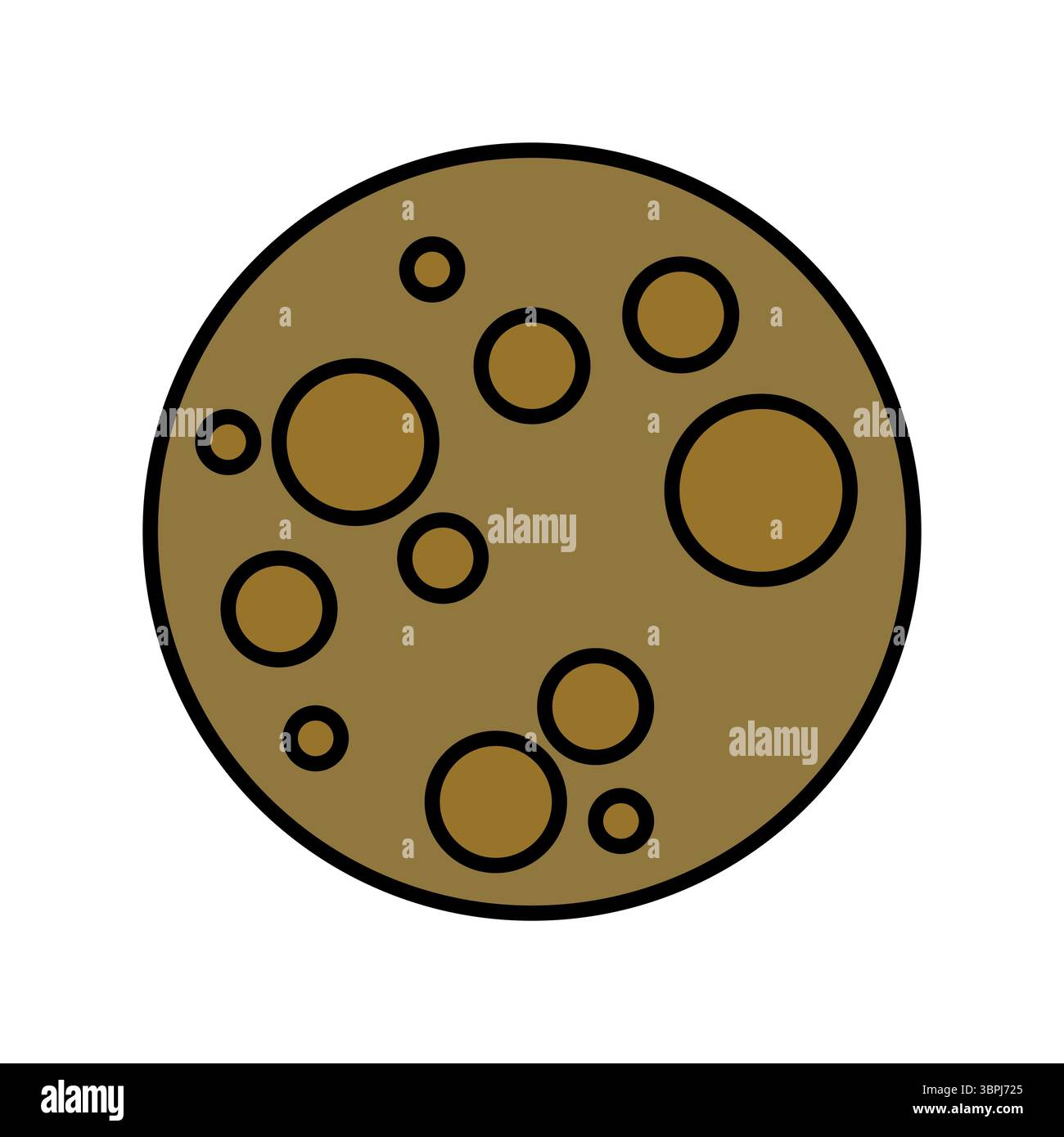 moon surface with craters icon design vector illustration Stock Vector ...