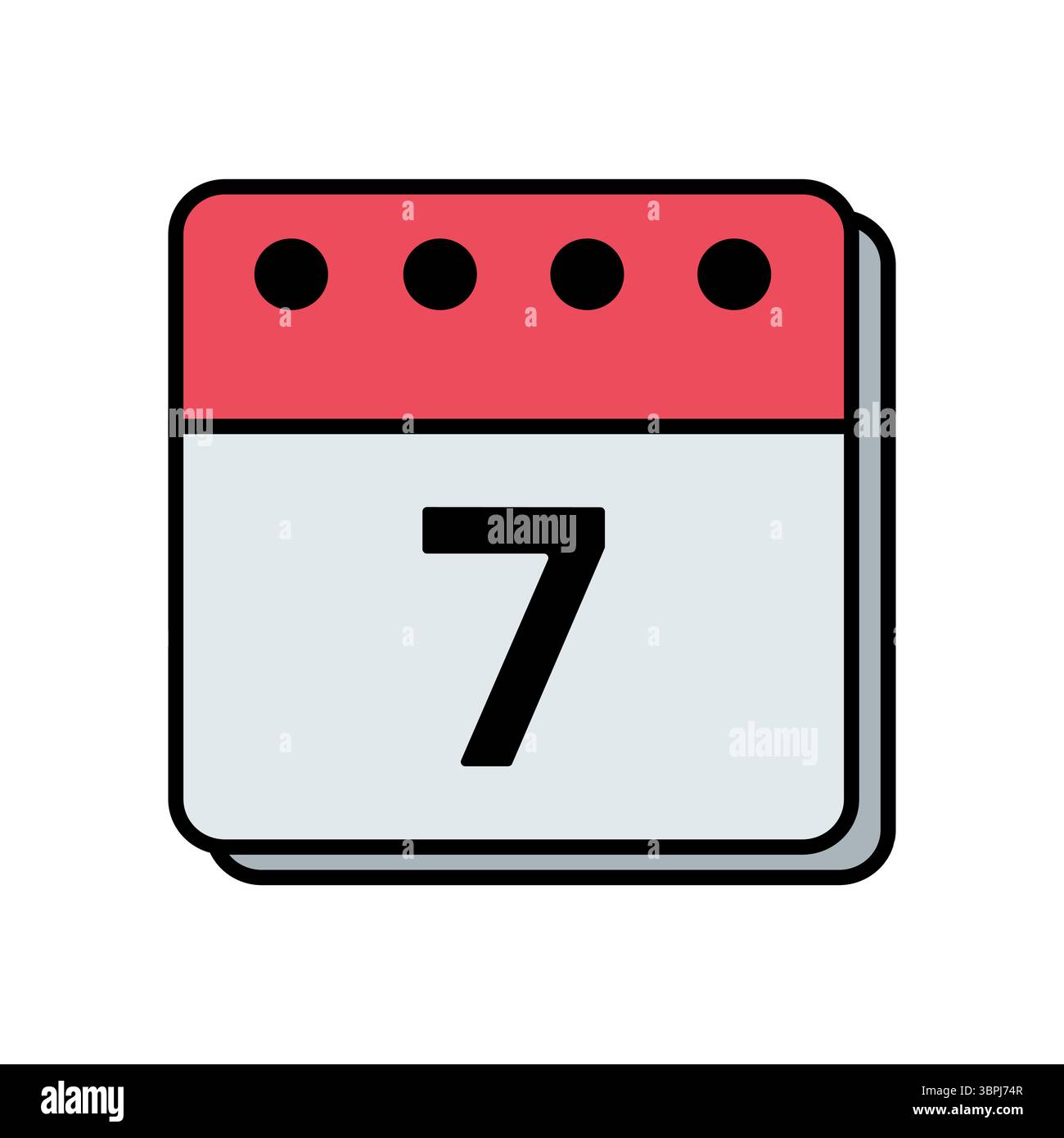Calendar icon seven day Cut Out Stock Images & Pictures - Alamy