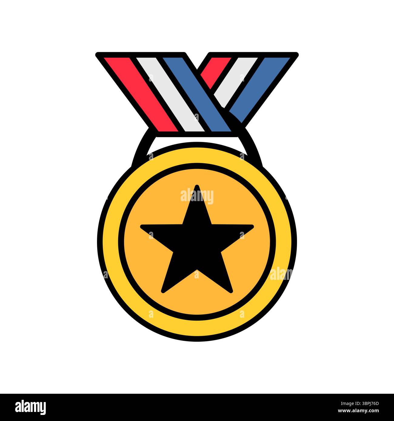 gold medal with star vector illustration Stock Vector Image & Art - Alamy