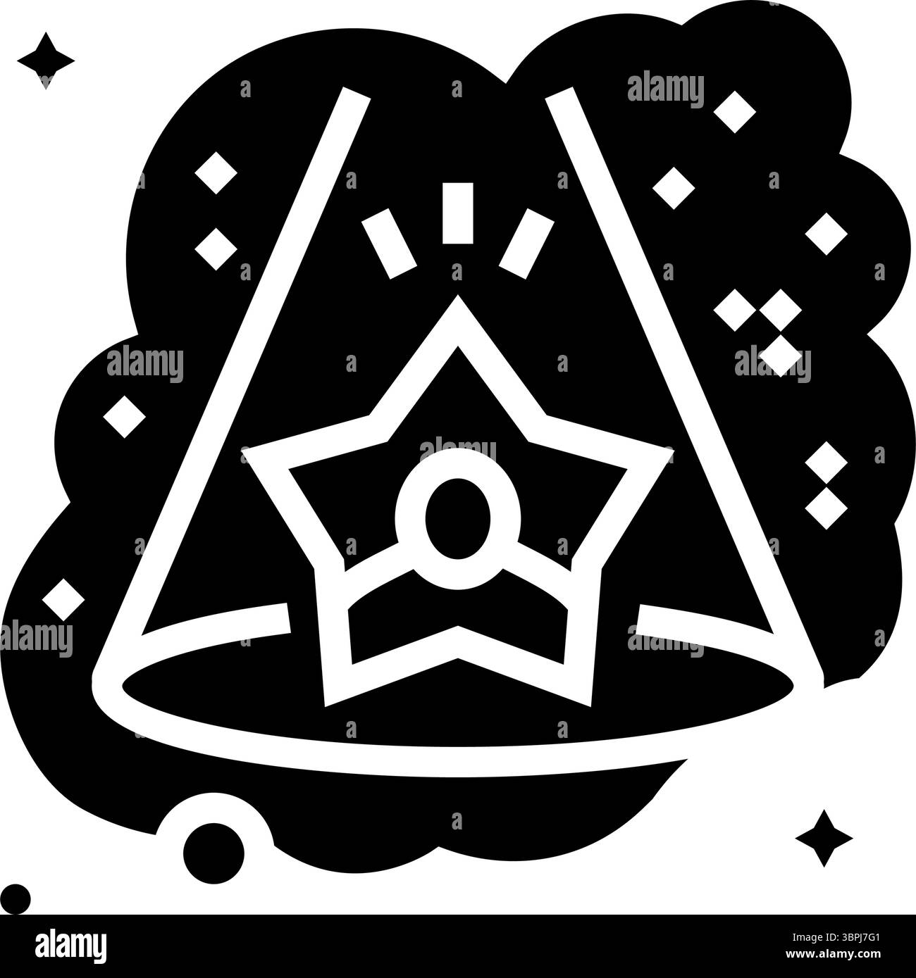 fame recognition dream glyph icon vector illustration Stock Vector ...