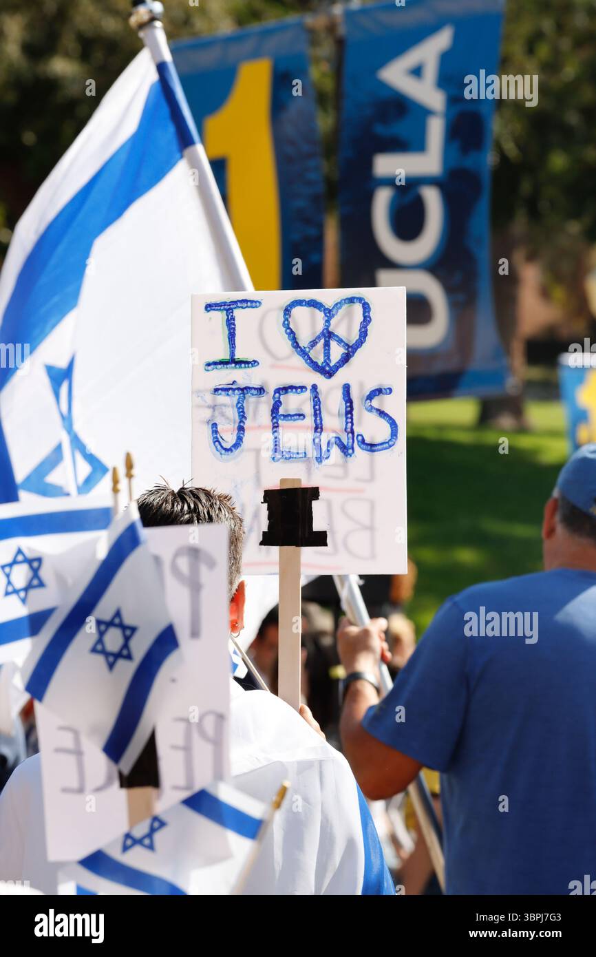 A #NoHostageLeftBehind rally at UCLA Wilson Plaza in Los Angeles, Calif ...