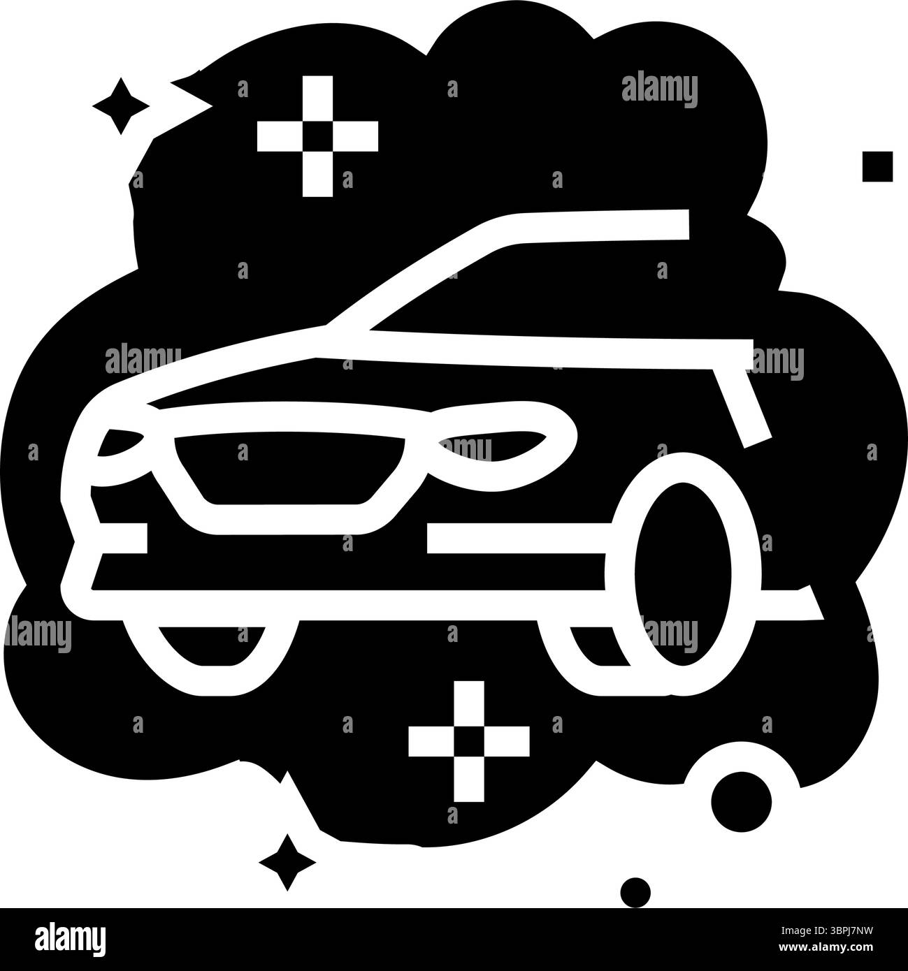 owning luxury car dream glyph icon vector illustration Stock Vector ...