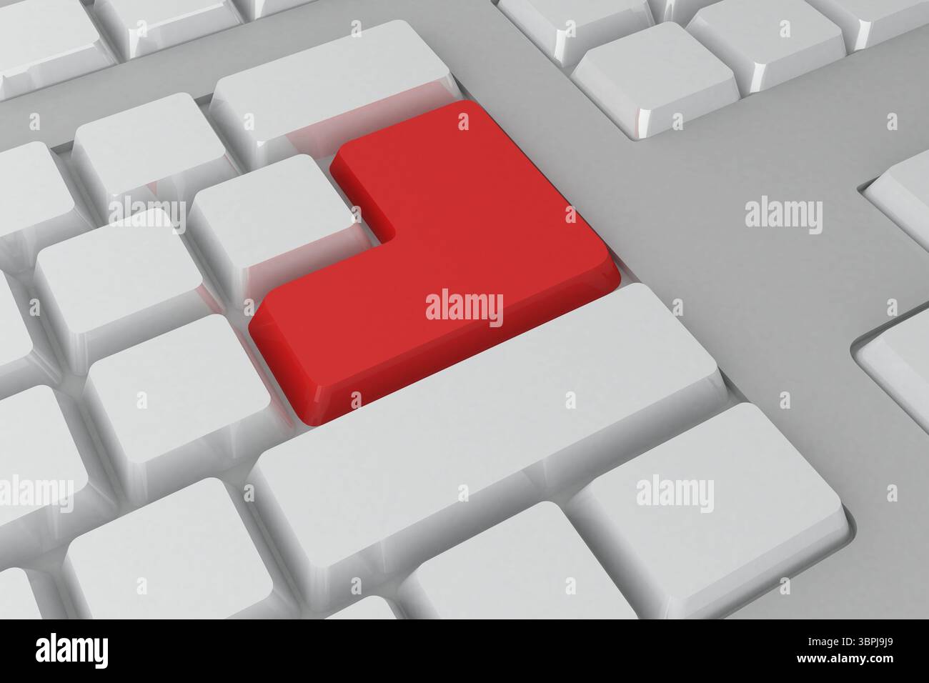 Red enter button on keyboard Stock Photo - Alamy