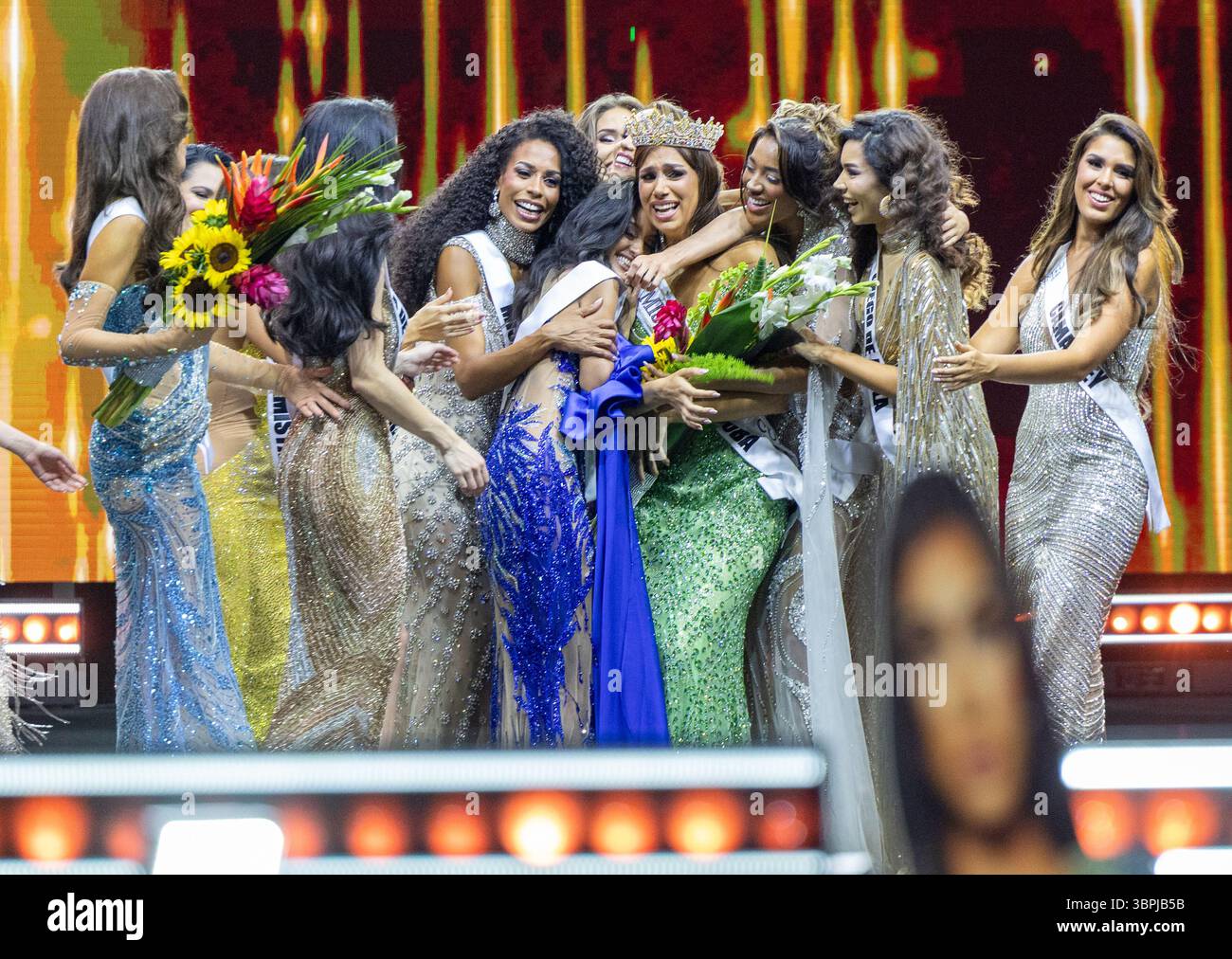 HIALEAH, FL-JULY 8: The new Miss Universe Cuba 2025 Lina Luaces (C) is ...