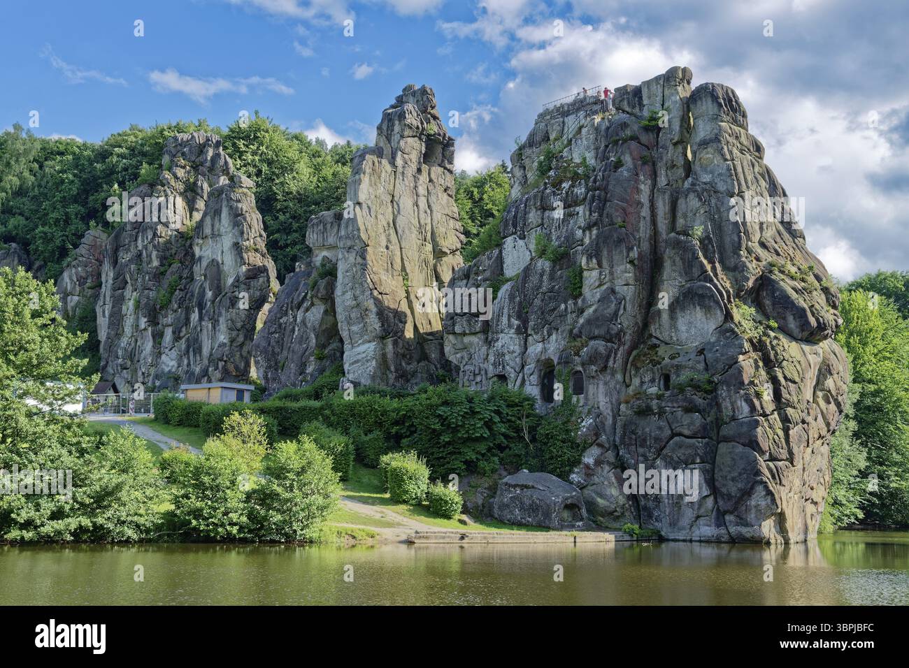 The Externsteine, a sandstone rock formation around 40 metres high in ...