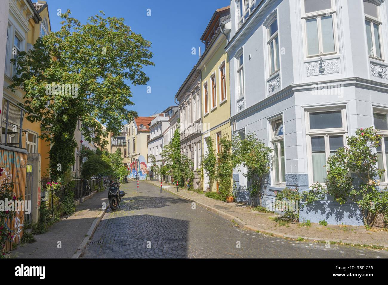 Residential street in the Ostertor neighbourhood a popular residential ...