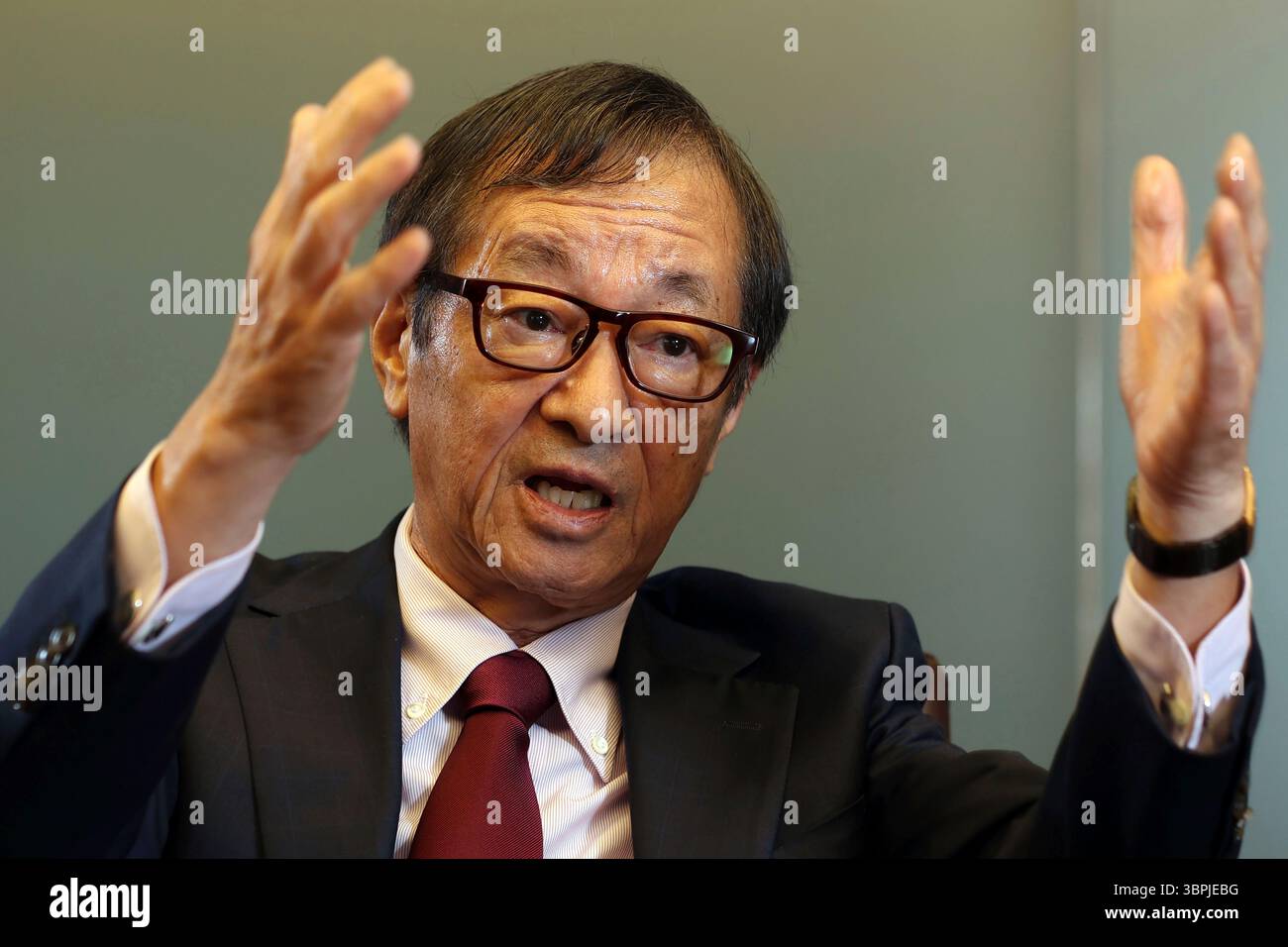 Nippon Steel Corporation Chairman and CEO Eiji Hashimoto speaks during ...
