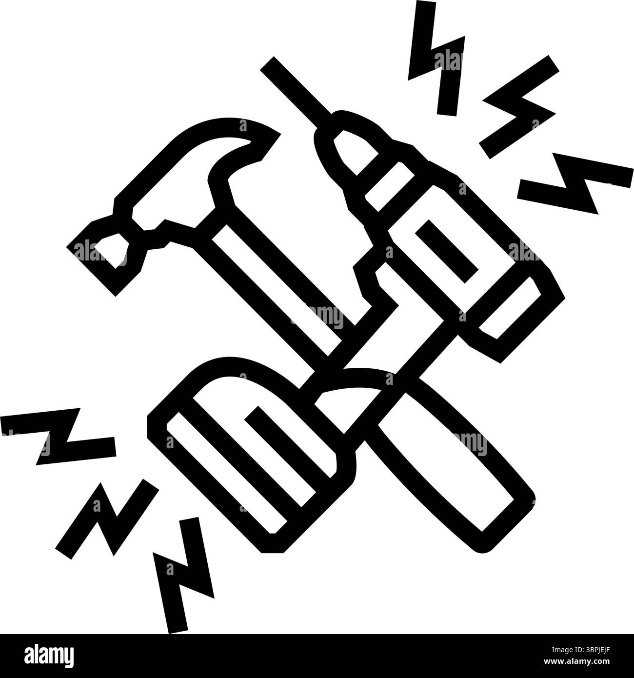 Drilling sound Black and White Stock Photos & Images - Alamy