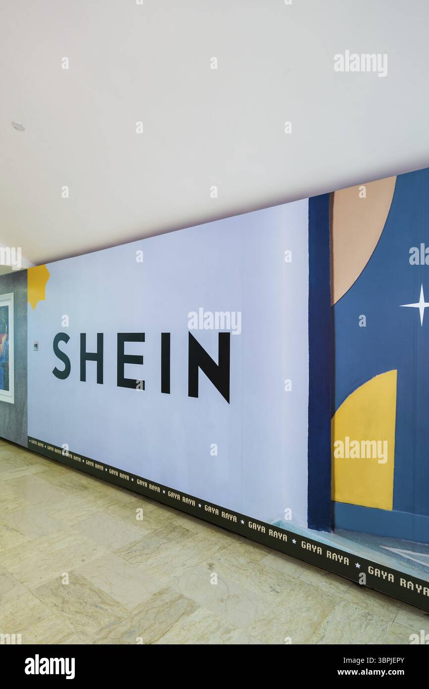 Kuala Lumpur, Malaysia - May 2023: SHEIN advertisement board in a ...