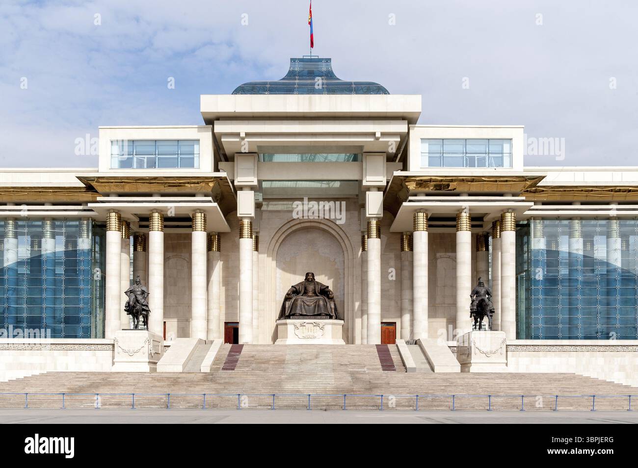 The parliament building of the Government of Mongolia in Ulan Bator ...