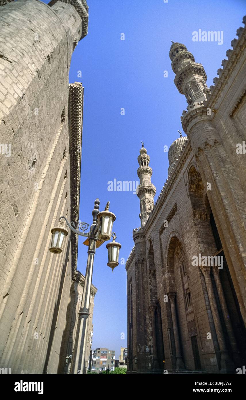 View upwards between the ar-Rifa'i Mosque and the Sultan Hasan Mosque ...