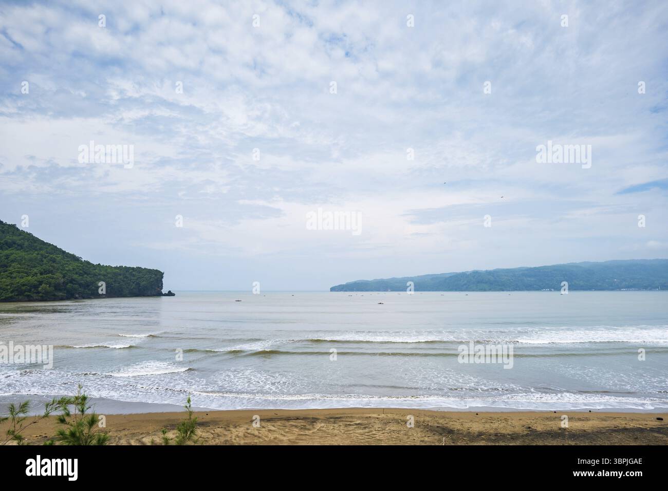 Pacitan beach landscape in Java, Indonesia. A popular beach resort for ...