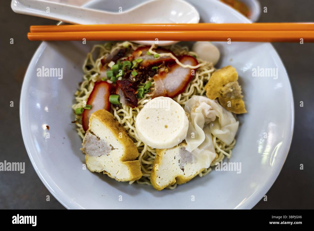 Kolo Mee, a popular Malaysian dish in the state of Sarawak, East ...