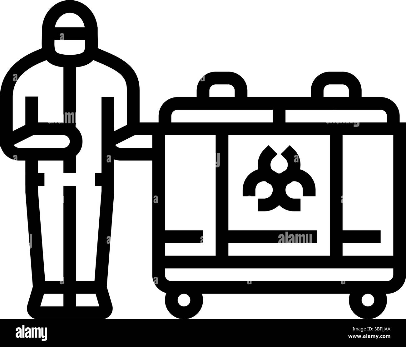 pharmaceutical waste collection line icon vector illustration Stock ...