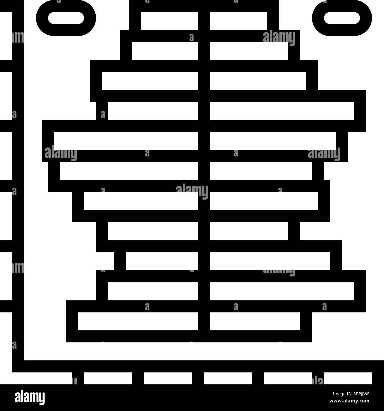 population pyramid chart line icon vector illustration Stock Vector ...