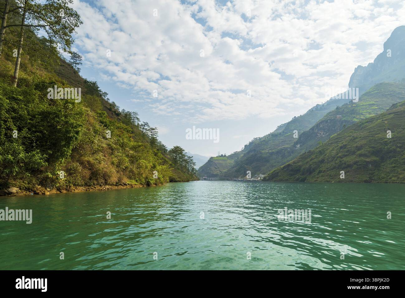 Ha Giang landscape with Nho Que river between mountains in Ha Giang ...