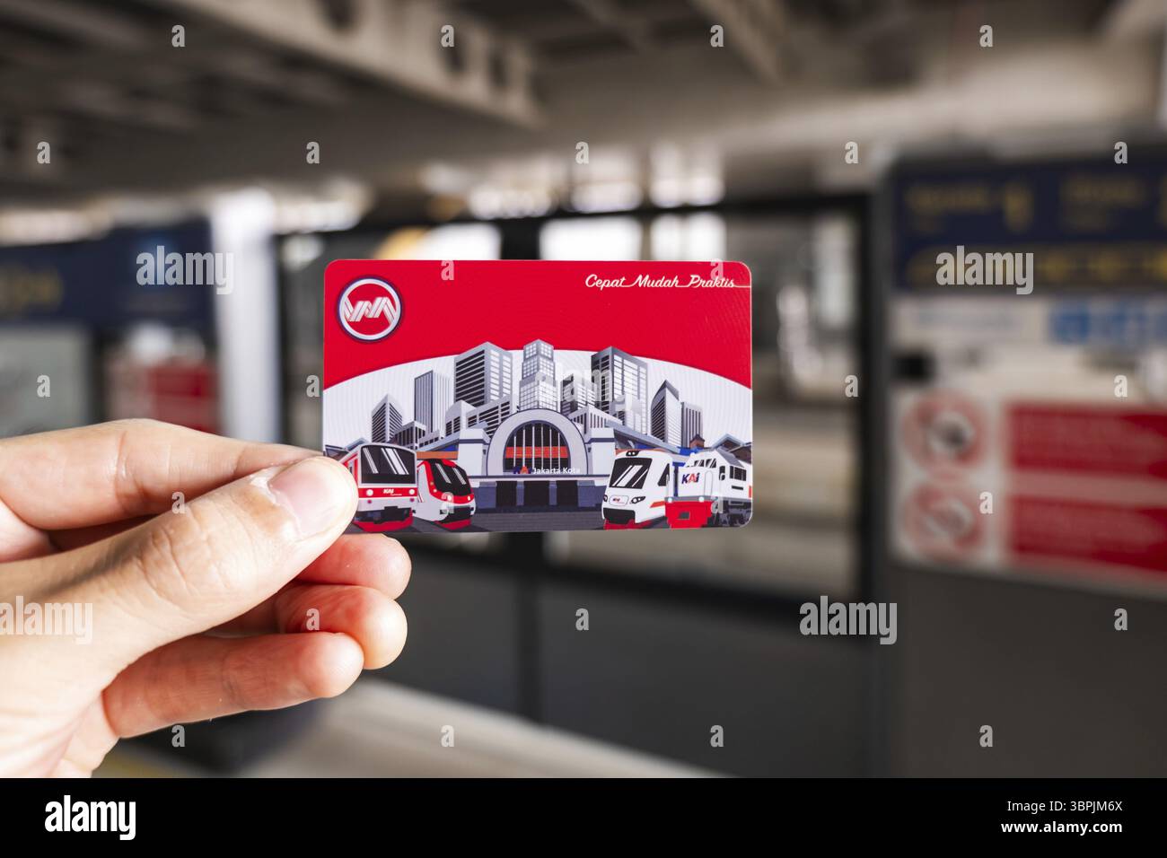 Jakarta, Indonesia - 03.05.2024: TransJakarta MRT metro train station ...