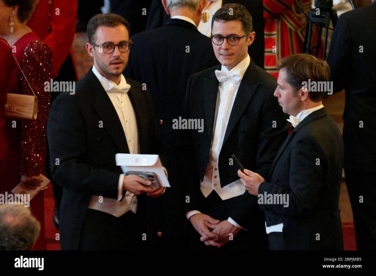 (From L) Chief of Staff of Brigitte Macron, Pierre-Gael Bessiere ...