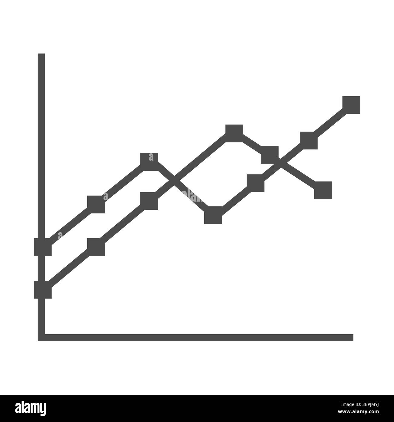 Illustrative image of line graph Stock Photo - Alamy