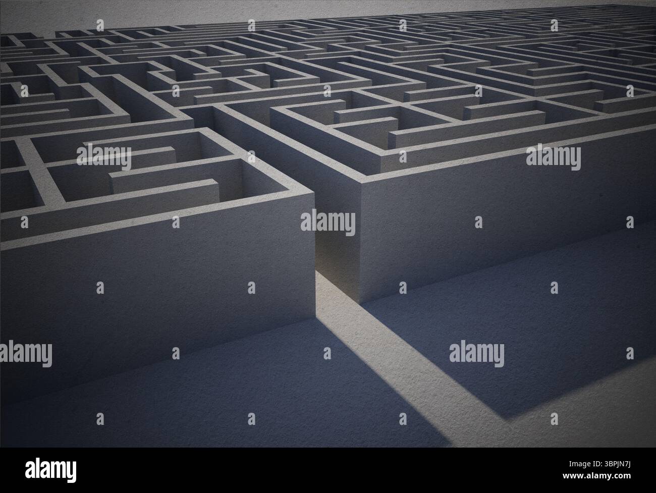 Entrance to difficult maze puzzle Stock Photo - Alamy