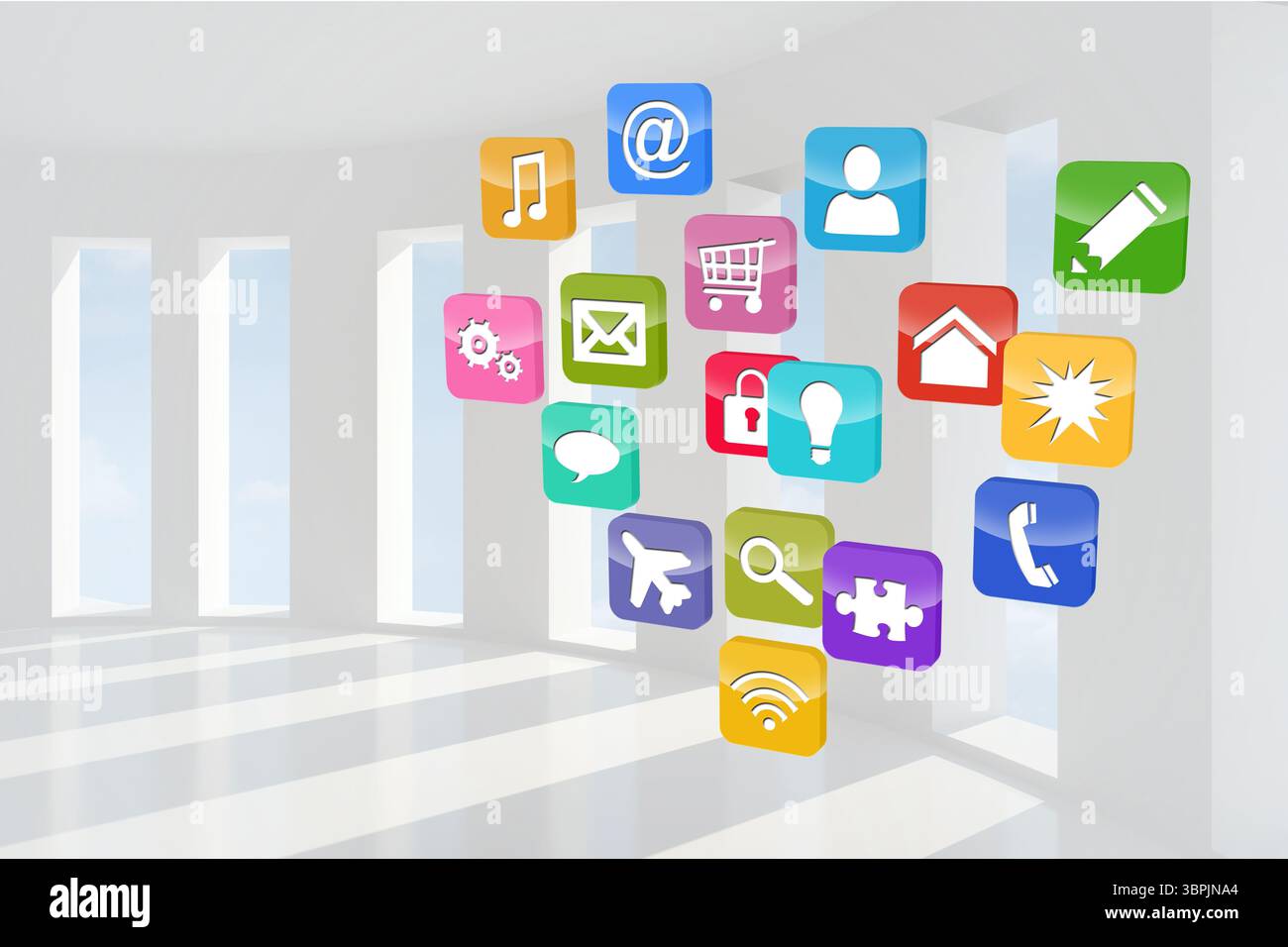 Computing application icons Stock Photo - Alamy