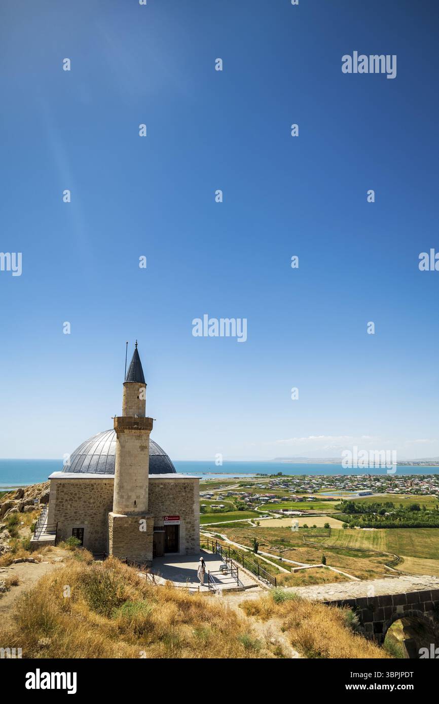 Van castle, or Fortress of Van, scenery in Van, Turkey. The Fortress of ...