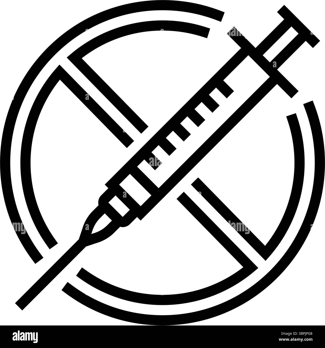 no access healthcare line icon vector illustration Stock Vector Image ...