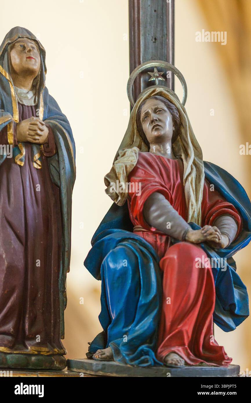 Vibrant depiction of two traditional figures hi-res stock photography ...