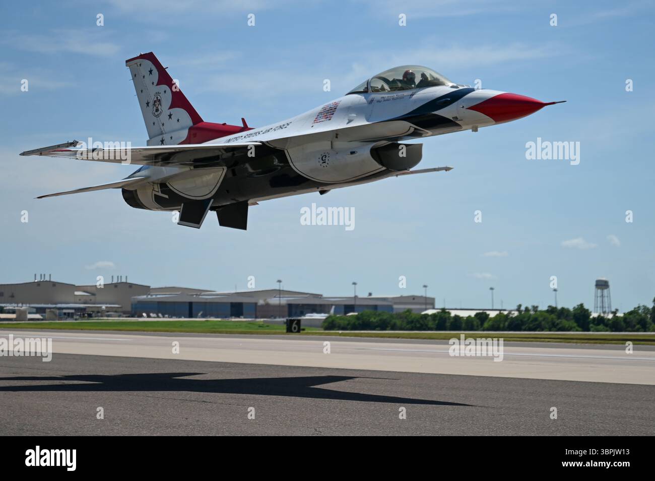 U.S. Air Force Maj. Jeff Downie, Thunderbird 5, takes off at the Tinker ...