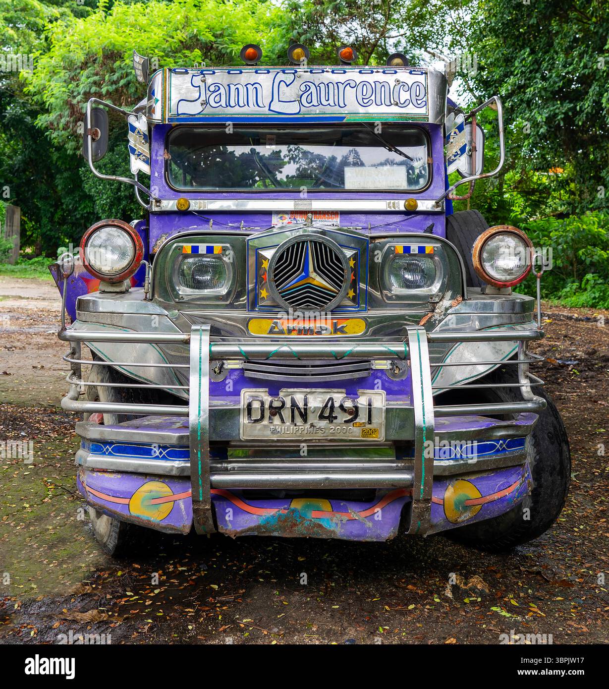 Colourful Jeepey bus in the Philippines Stock Photo - Alamy