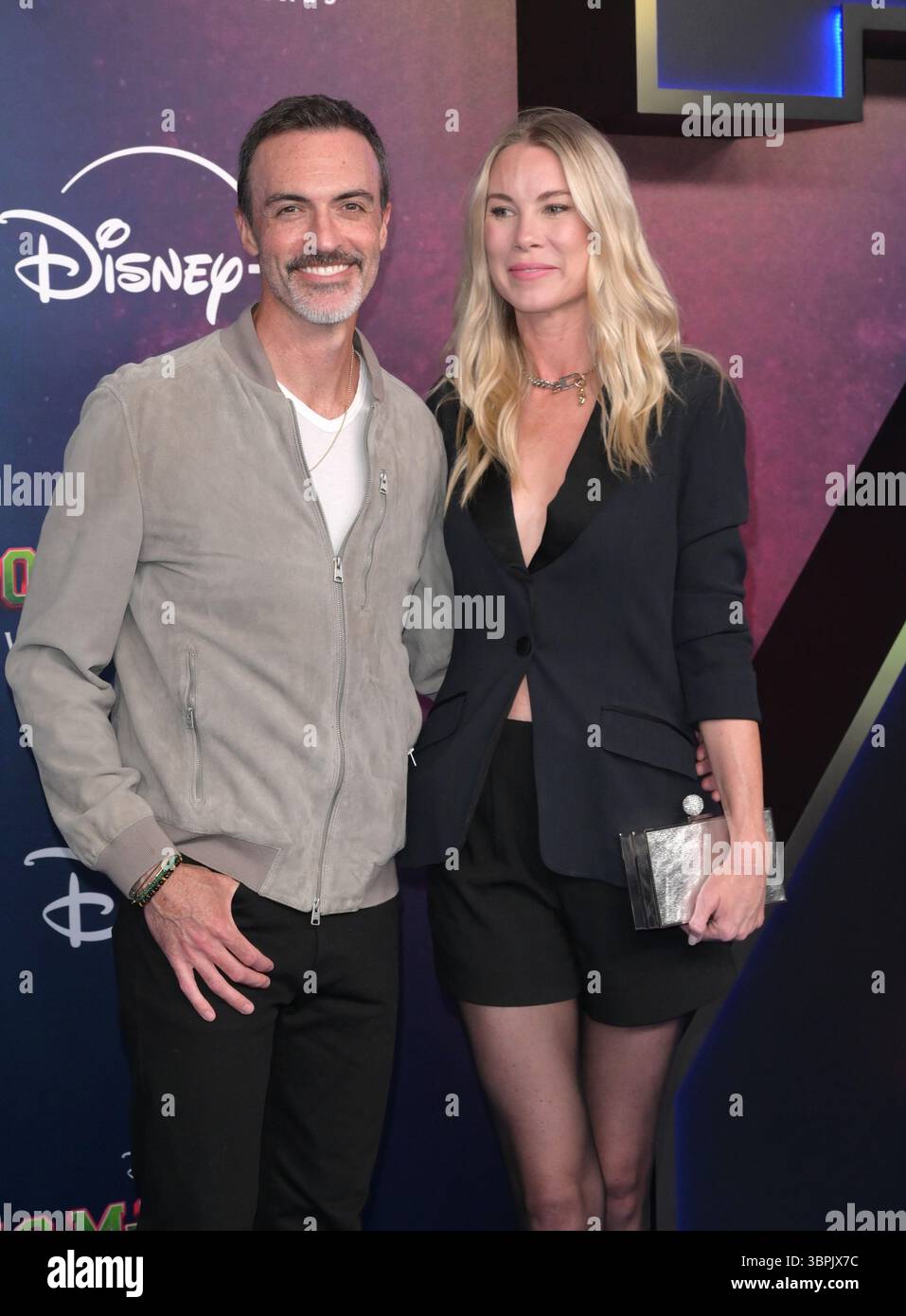 Los Angeles, USA. 08th July, 2025. LOS ANGELES, USA. July 08, 2025: Reid Scott & Elspeth Keller ...