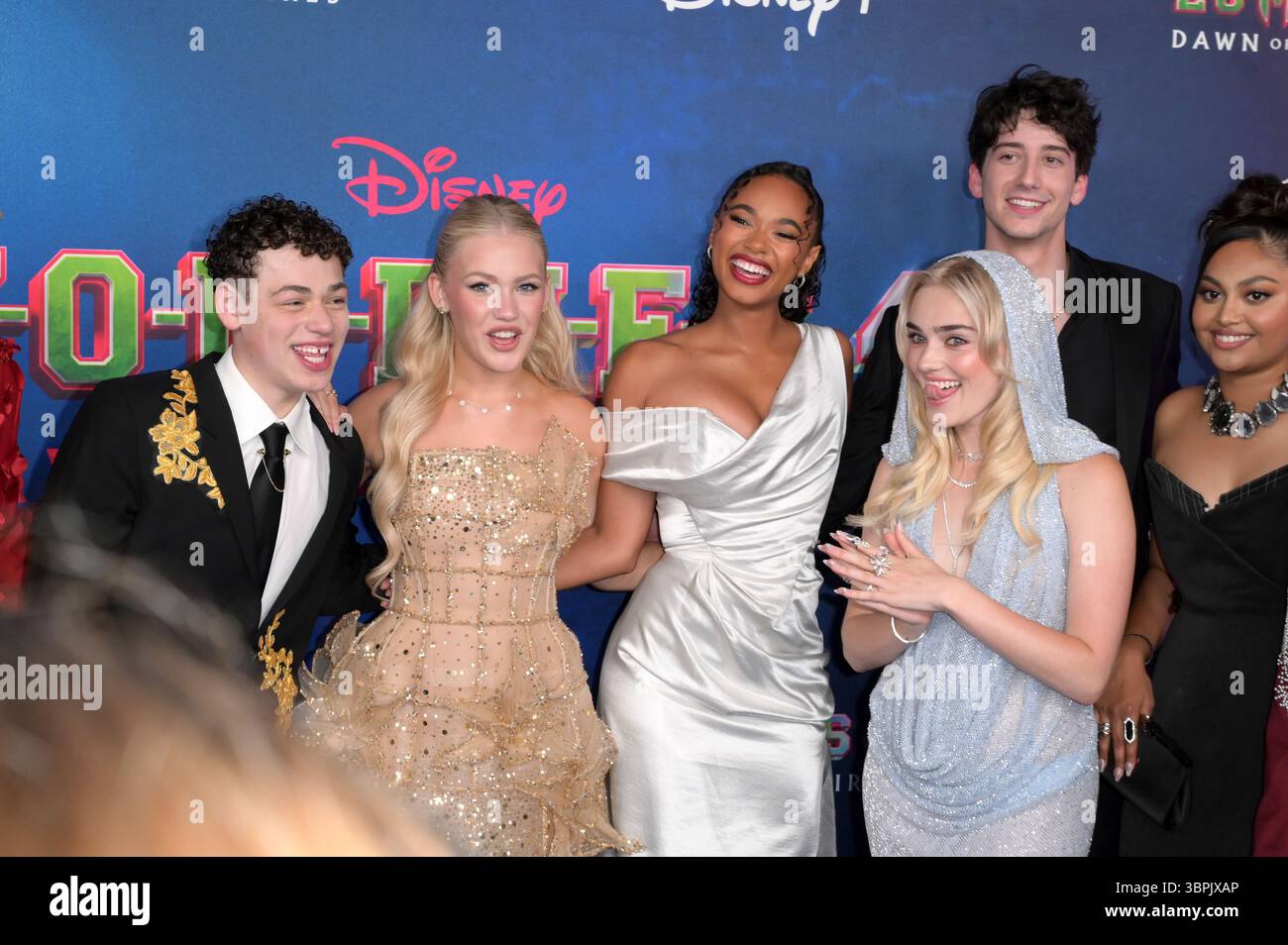 LOS ANGELES, USA. July 08, 2025: Julian Lerner, Freya Skye, Chandler ...