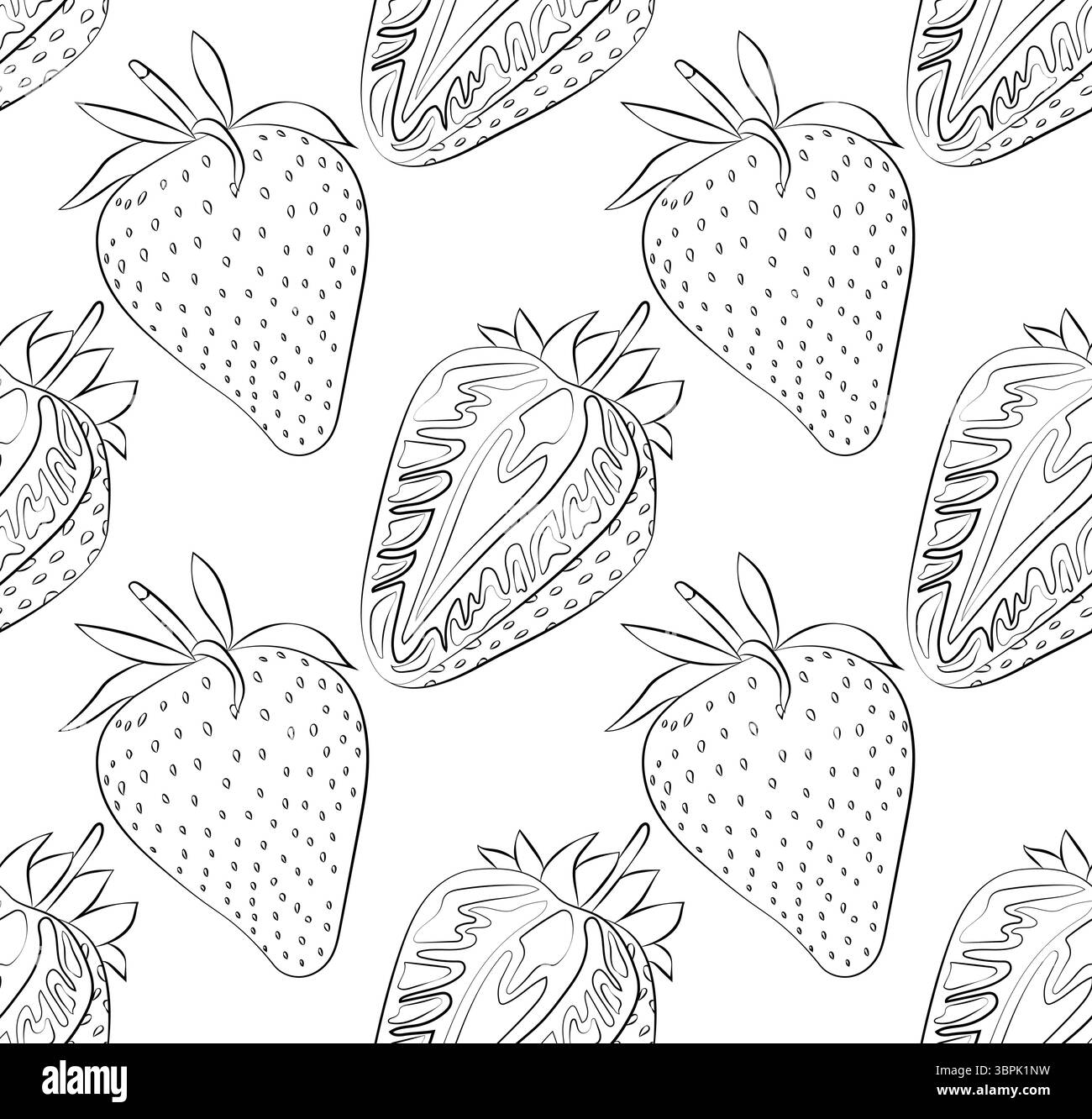 Whole strawberries Stock Vector Images - Alamy