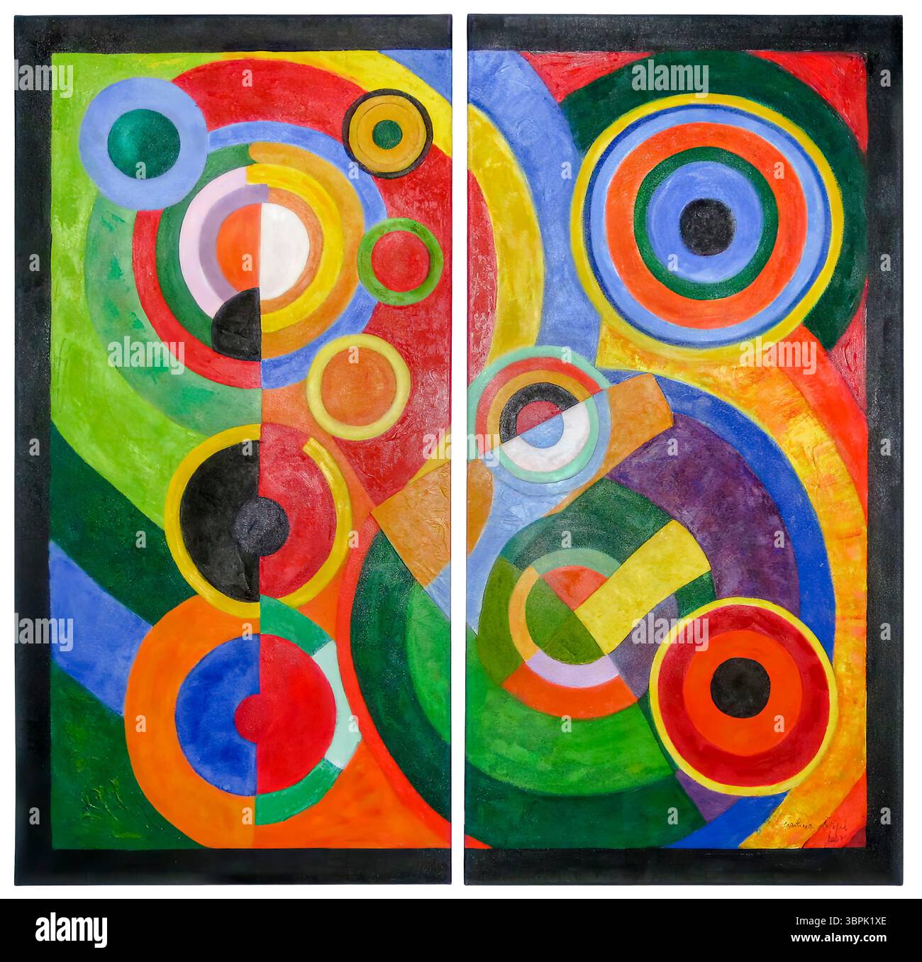 Robert Delaunay, Rhythm, abstract painting in oil on canvas, 1912 Stock ...