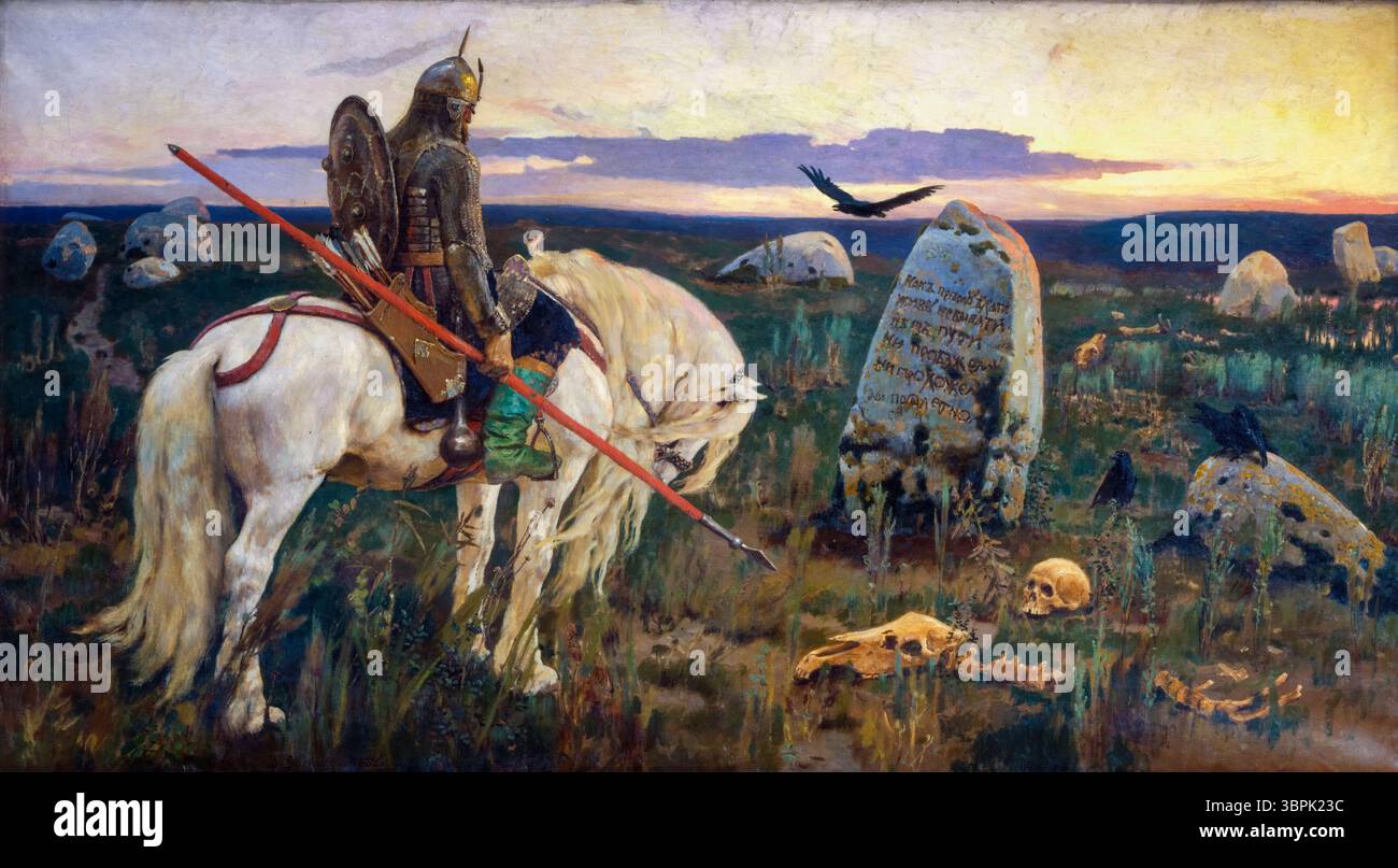 Viktor Vasnetsov, Knight at the Crossroads, painting in oil on canvas ...