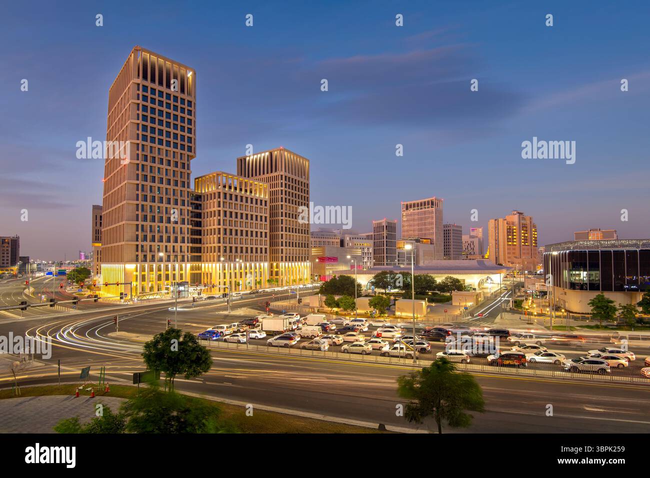 Doha, Qatar - November 07, 2024: Msheireb Downtown skyline view. Al ...