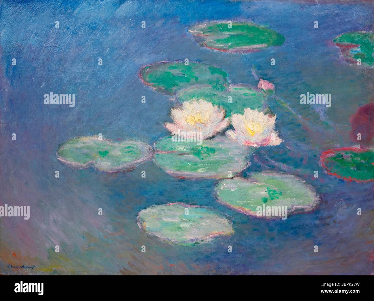 Claude Monet, Water Lilies, Evening Effect, painting in oil on canvas ...