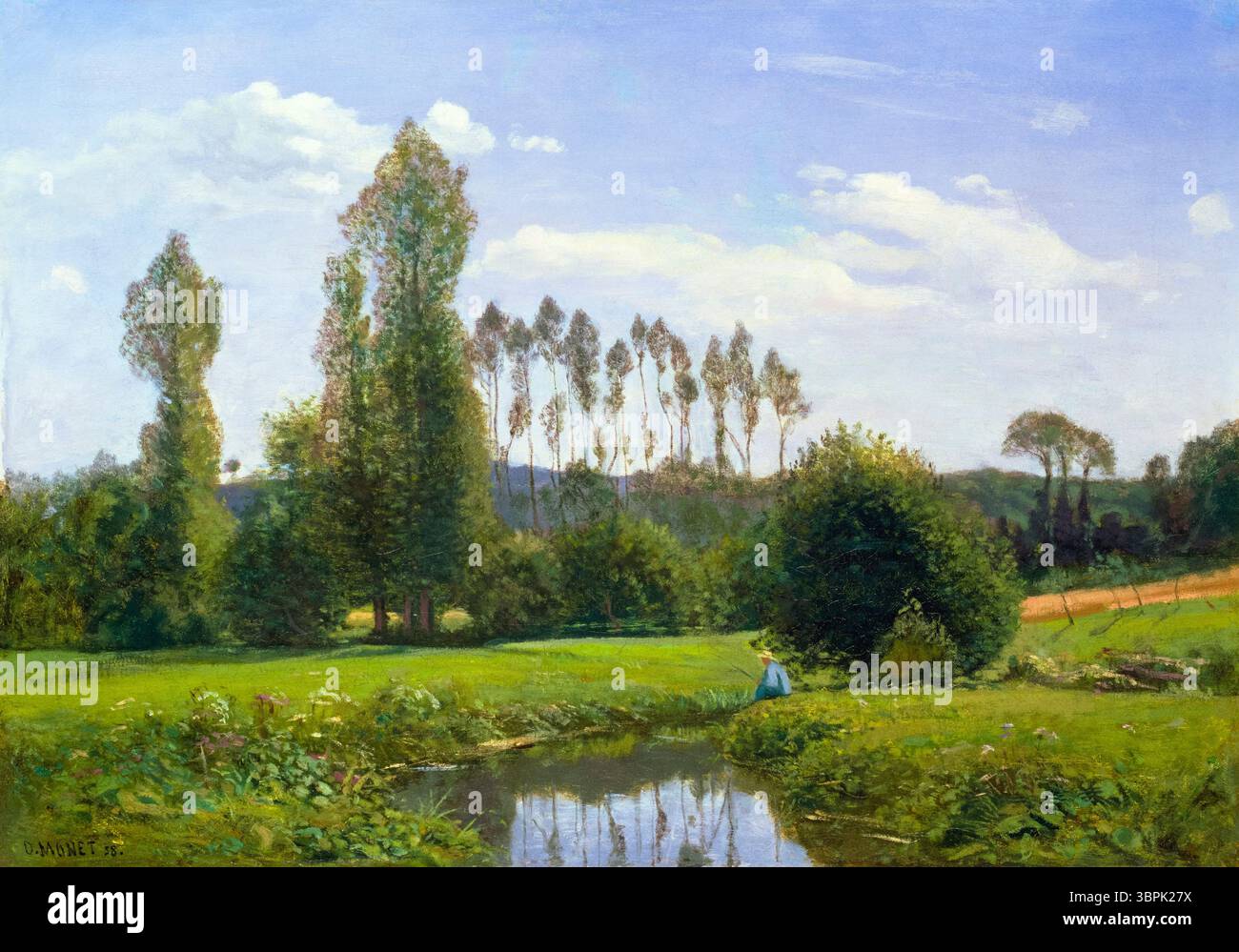 Claude Monet, View At Rouelles, Le Havre, landscape painting in oil on ...