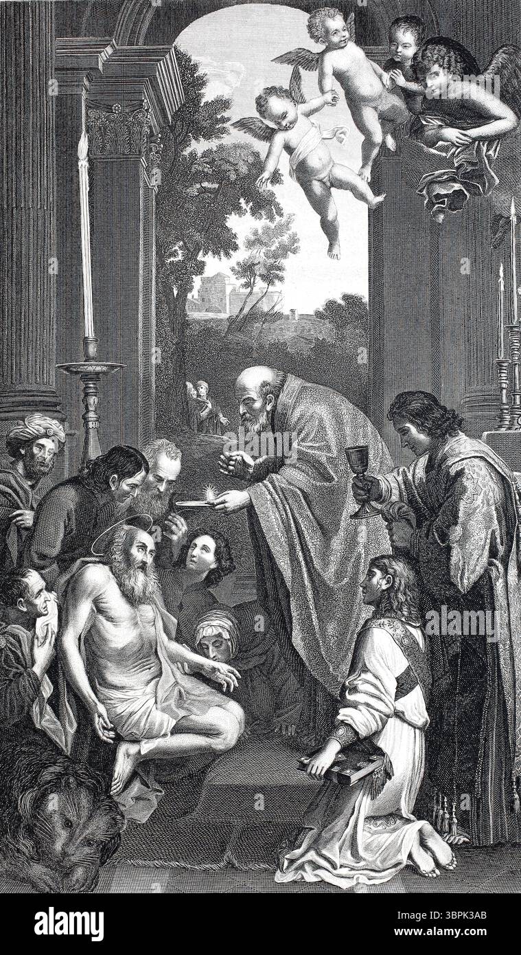The Last Communion of Saint Sophronius Eusebius Hieronymus (born around ...