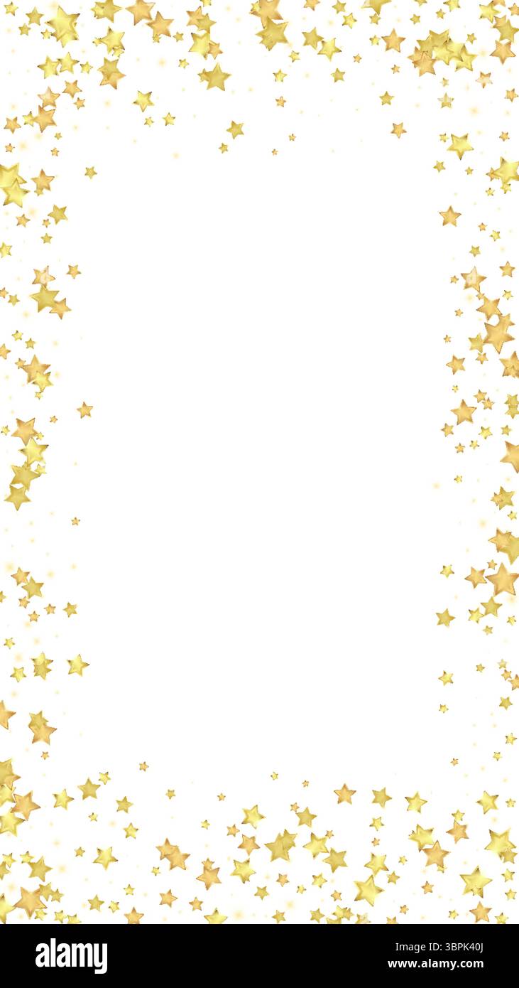 Magic stars vector overlay. Gold stars scattered around randomly ...