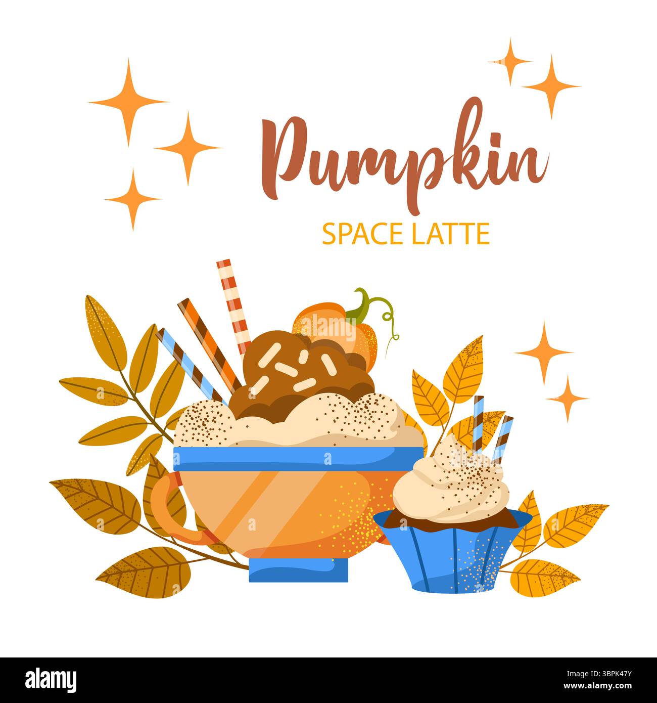 Pumpkin cinnamon Stock Vector Images - Alamy