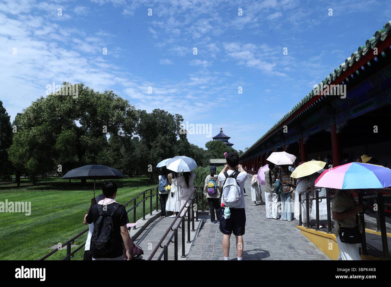 Tourists visit Tiantan Park amid hotwave in Beijing, China, 6 July ...