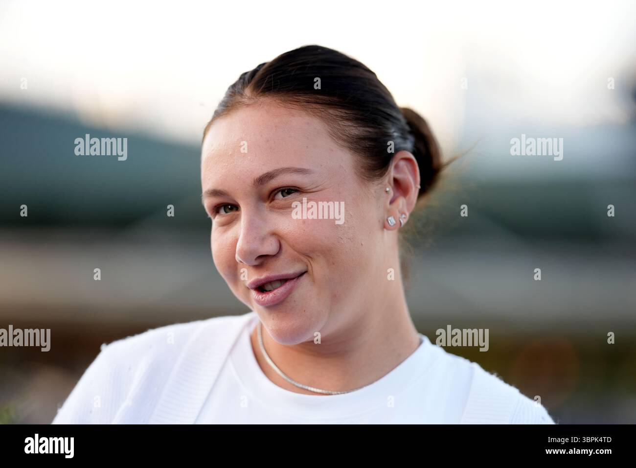 Amanda Anisimova on day nine of the 2025 Wimbledon Championships at the ...