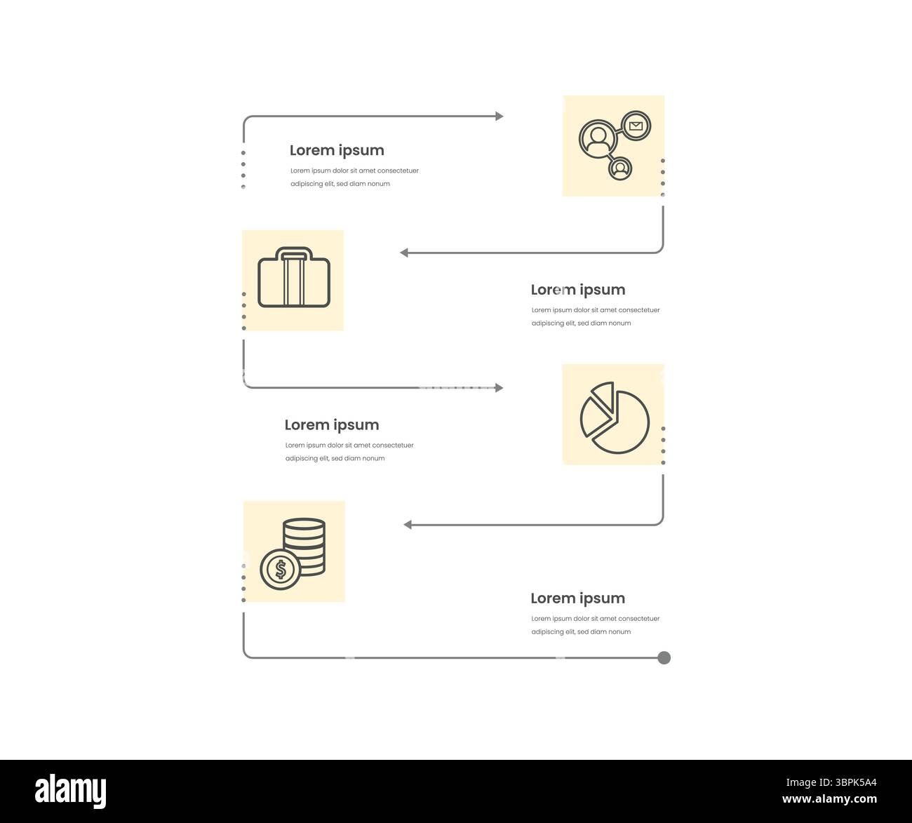 4-Stage Timeline Infographic Vector Illustration for Business Planning ...