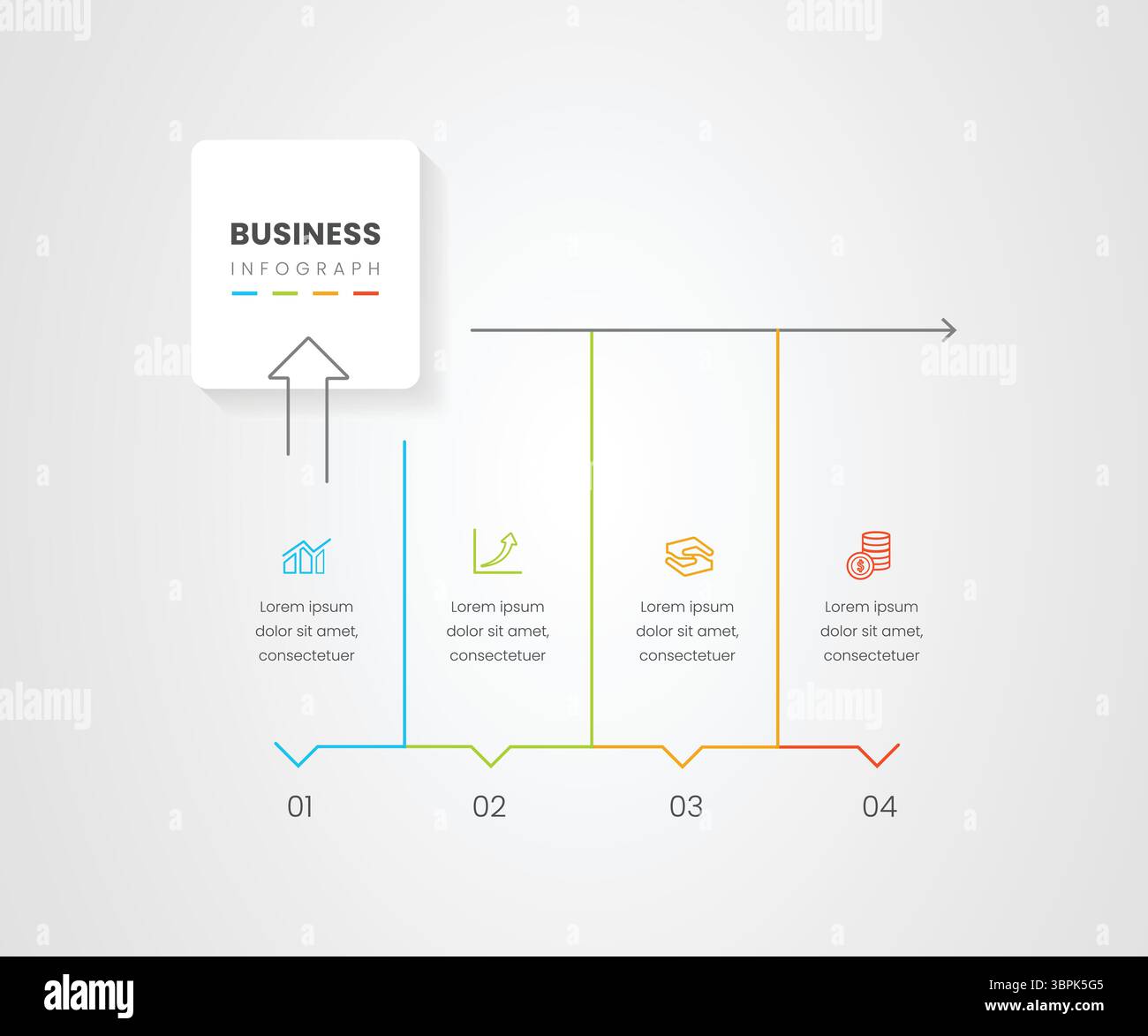 4 Steps Milestone Infographic – Business Timeline & Progress ...