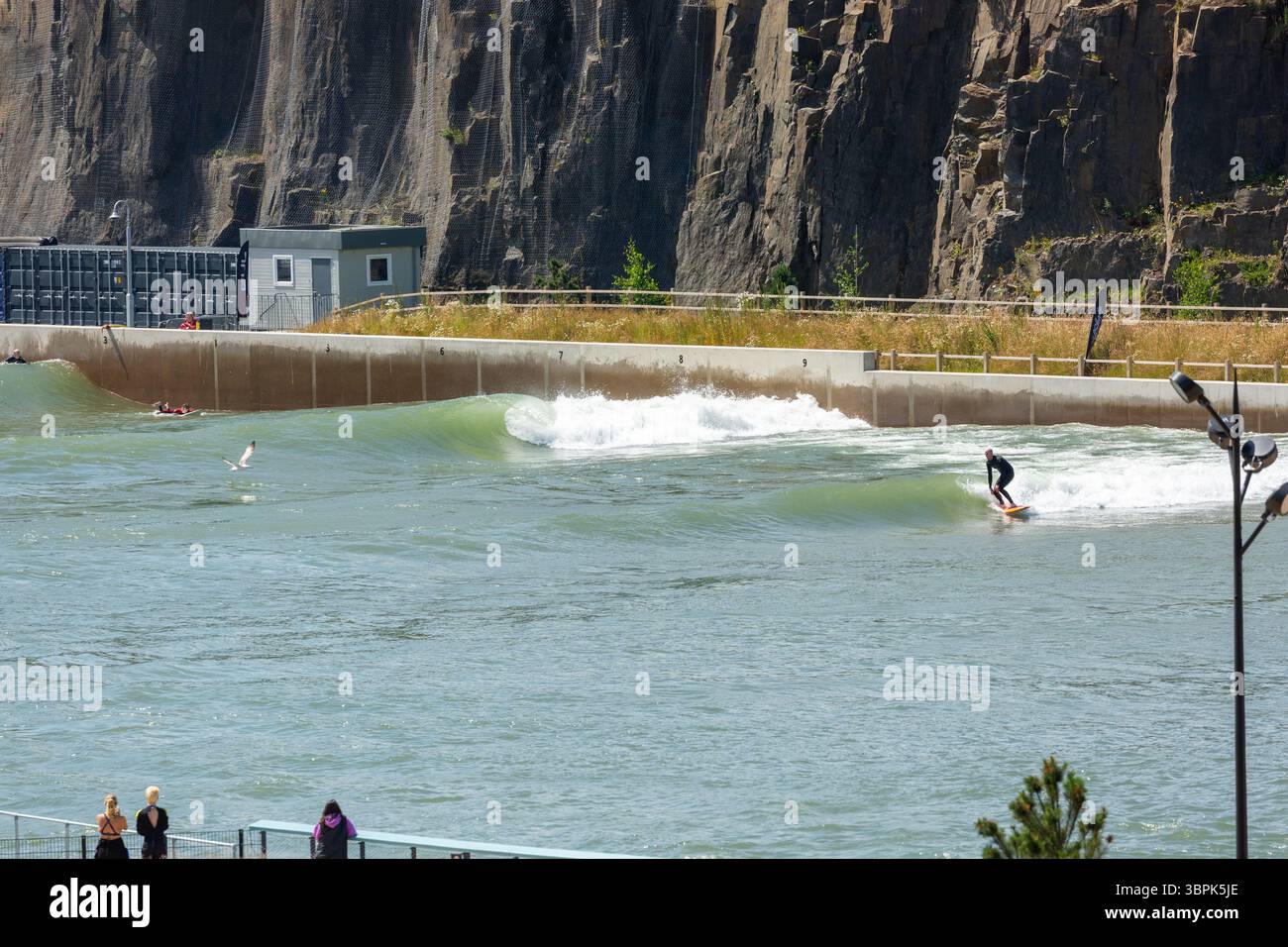Inland surfer rides a wave at Lost Shore Surf Resort ,Europe’s Largest ...