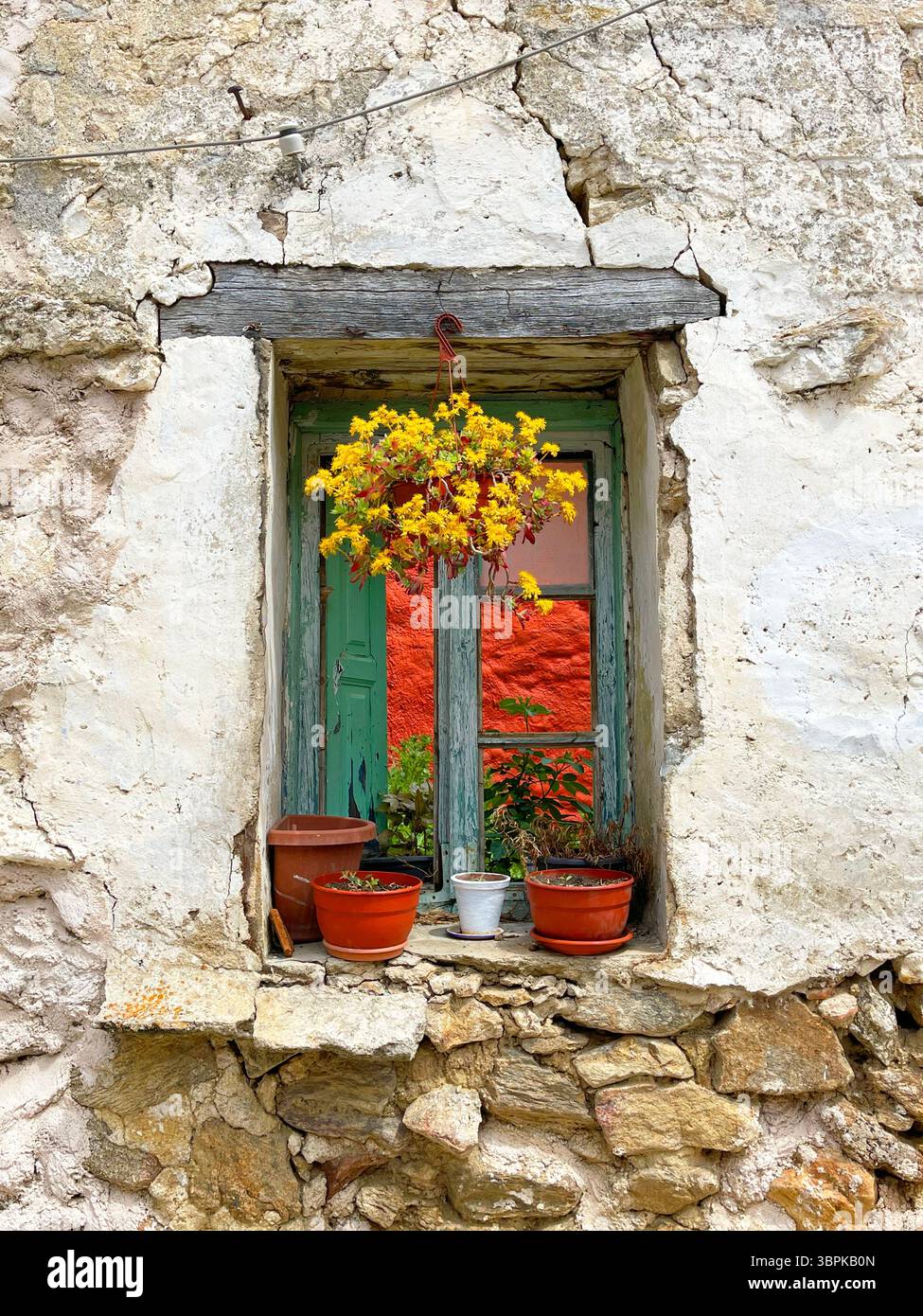 Window of house in ruins Stock Photo - Alamy