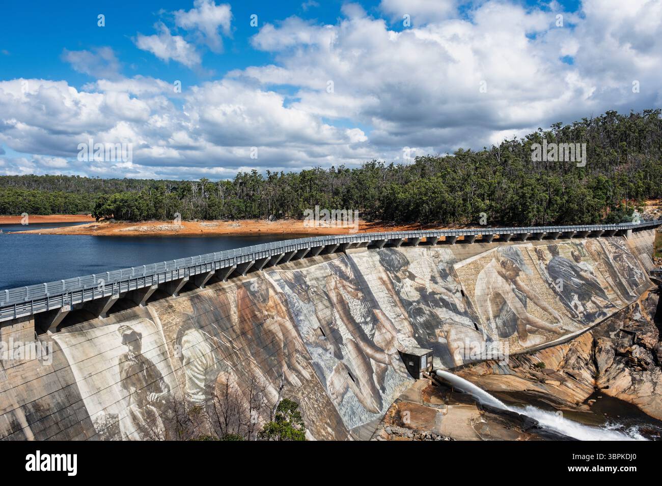 The mural by Guido van Helten on the Wellington Dam, near Collie ...
