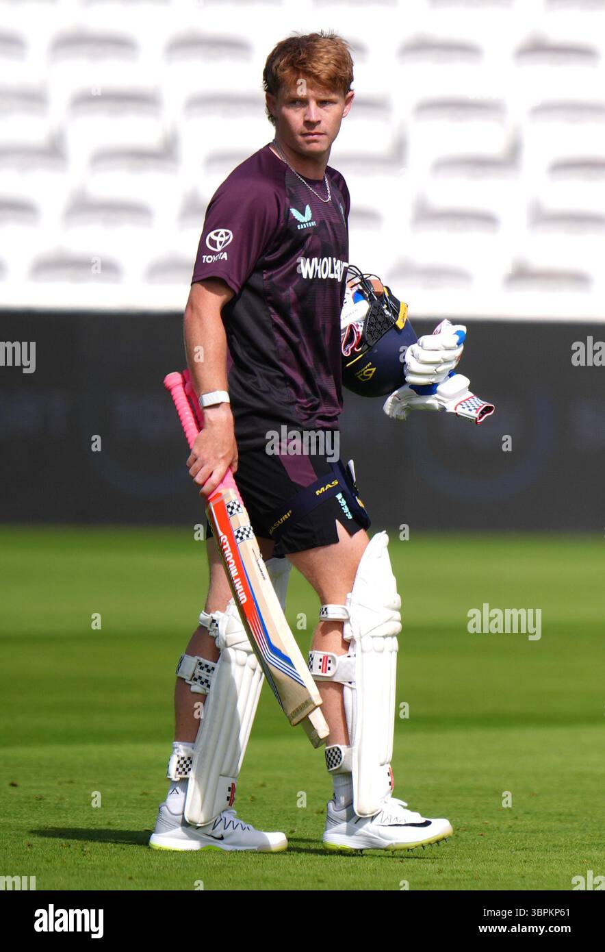 England's Ollie Pope during a nets session at Lord's Cricket Ground ...