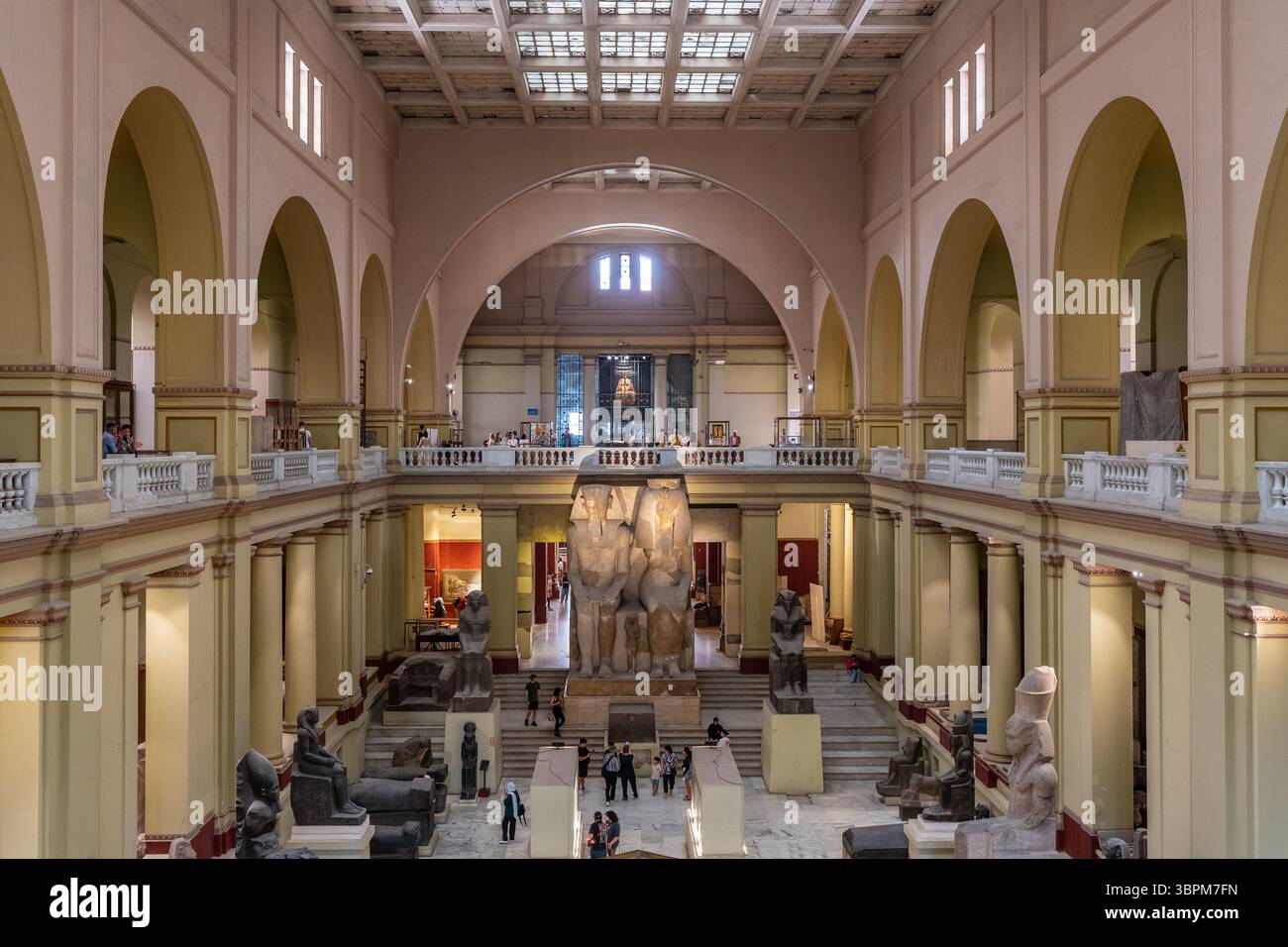 View of the exhibition rooms of the Egyptian Museum Cairo Stock Photo ...